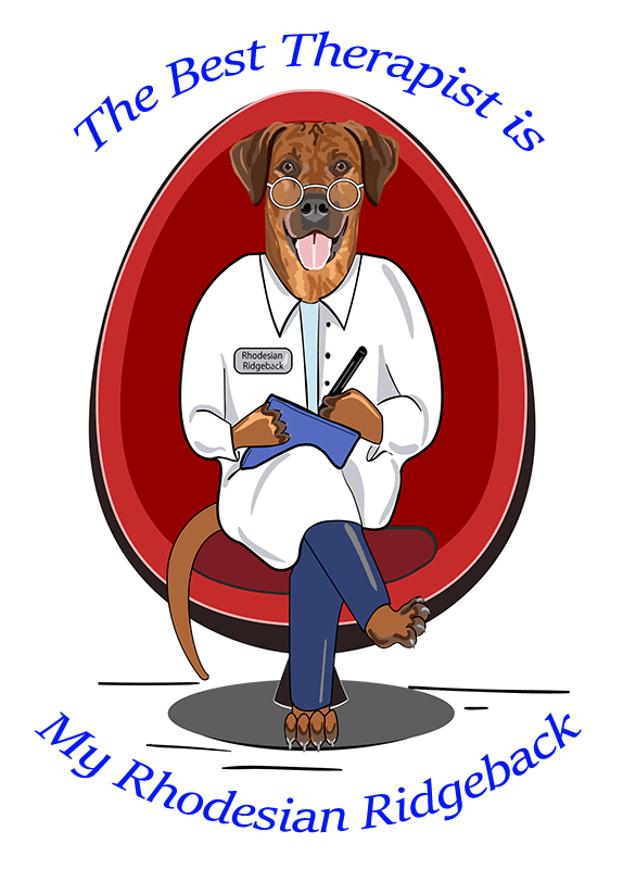 Sterling Silver Rhodesian Ridgeback Body W/Lion Necklace at Animalden