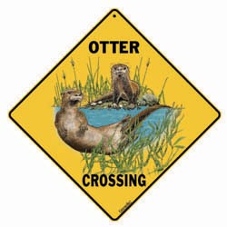 River Otter Sign, Guard Sign, River Otter Gifts | Animalden.com
