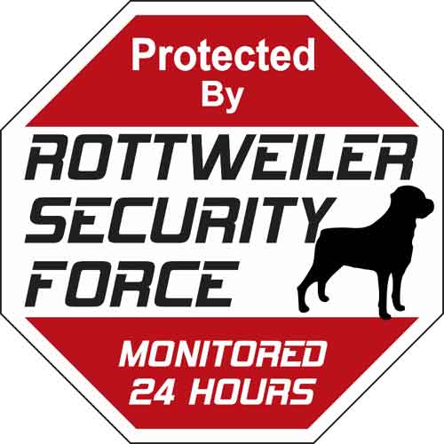 Rottweiler Guard Dog Signs