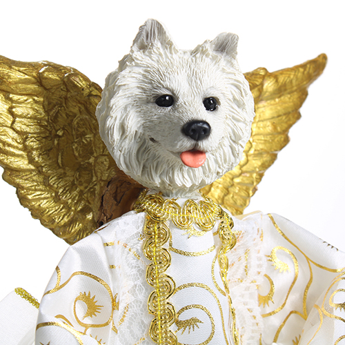 Samoyed Angel Christmas Tree Topper at Animalden.com