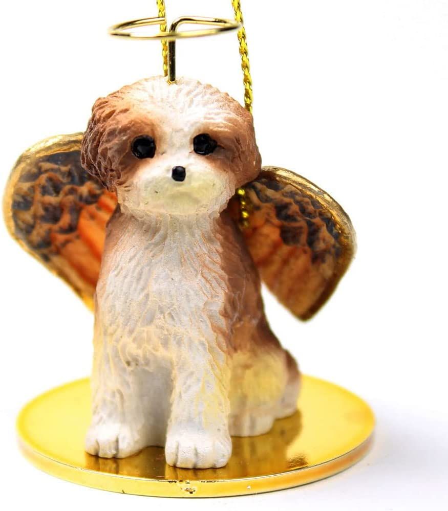 Shih Tzu Angel Ornament Tan Sport Cut at Animalden.com