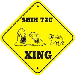 Shih Tzu Signs including Welcome, Caution, Crossing from Animal Den