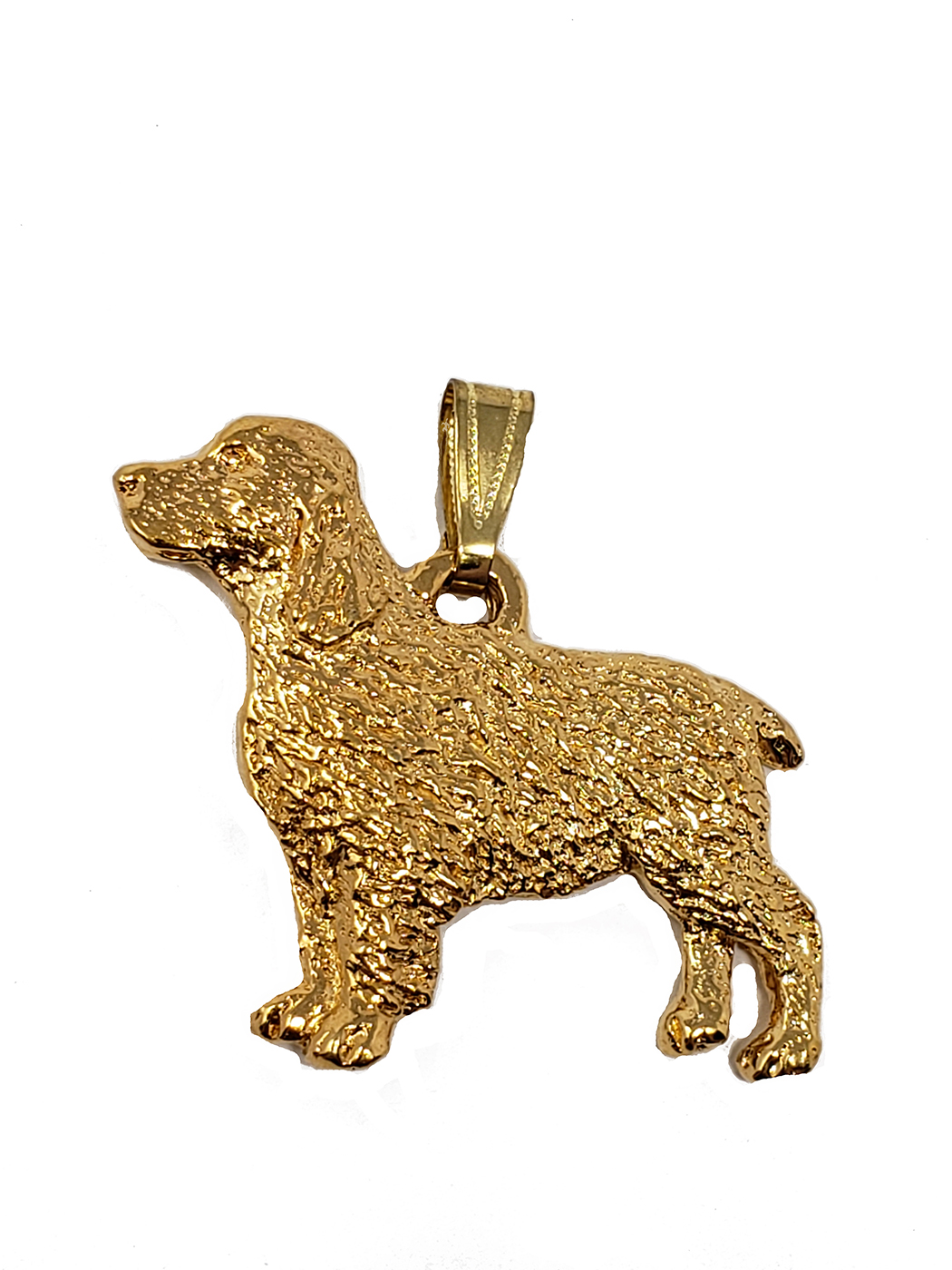 Springer Spaniel 24K Gold Plated Pendant, Pendants | Animalden.com