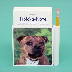 Staffordshire Bull Terrier Note Holders & Memo Holders at Animal Den