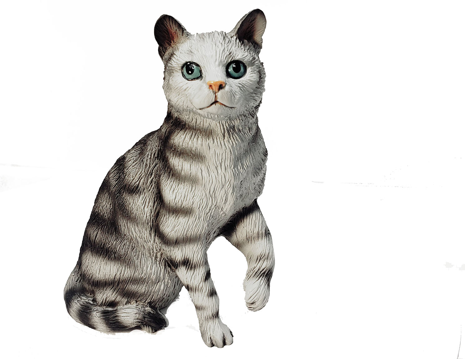 Gray Tabby Cat Figurine | Animalden.com