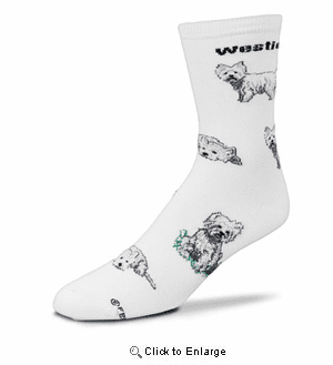 Westie Poses Socks from Animal Den