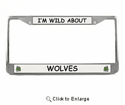 Wolf License Plate Frame, License Plate Frames, Wolf Gifts | Animalden.com