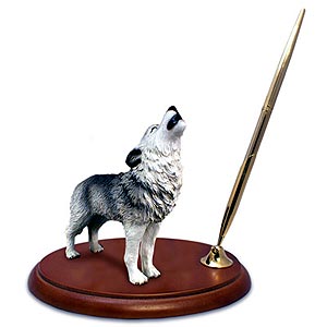 Wolf Pen Holders & Wolf Pencil Cups at Animal Den