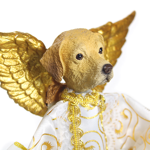 Yellow Lab Angel Christmas Tree Topper at Animalden.com