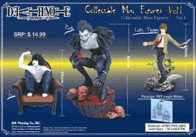 Death Note: Collectible Mini Figure Vol. 1 Assortment (Set of 3 ...