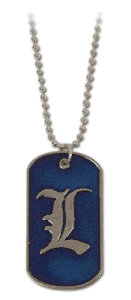 Death Note: Dog Tag Necklace - L - Anime Books