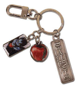 Death Note: Metal Key Chain - Apple, Ryuk & Logo - Anime Books