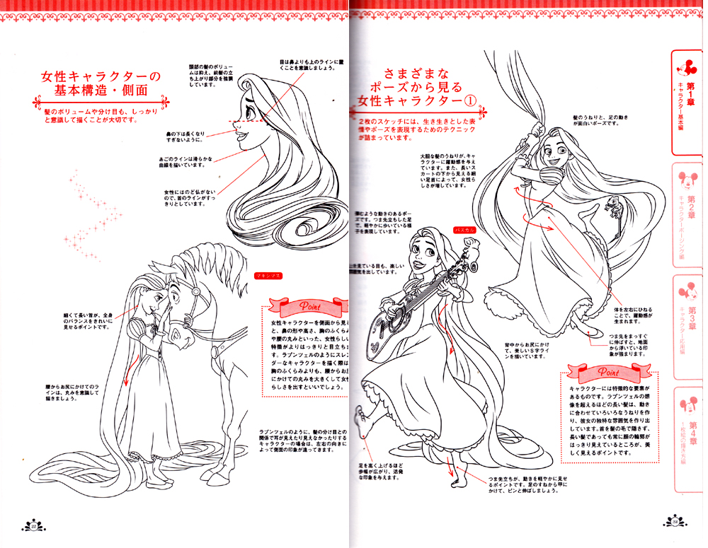 Disney Character Illustration Pose Collection Reference Book - Anime Books