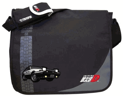 Initial D: Messenger Bag - Black Tire Mark - Anime Books