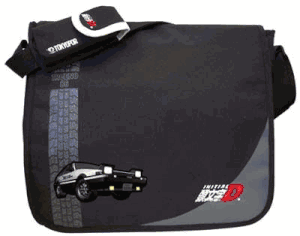 Initial D: Messenger Bag - Black Tire Mark - Anime Books