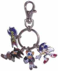 Key Chain: Sonic X - Metal - Group Shadow Rouge Sonic - Anime Books