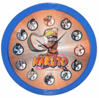 Naruto: 10" Wall Clock - Konoha Ninjas (Blue) - Anime Books