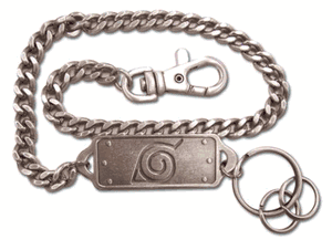 Naruto: Key Chain - Hidden Leaf Badge Metal - Anime Books