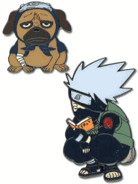 Naruto: Metal Pins - Kakashi & Pakku (Set of 2) - Anime Books
