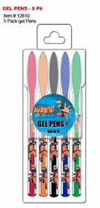 Naruto Shippuden: Gel Pen Pack - Five Pens - Anime Books