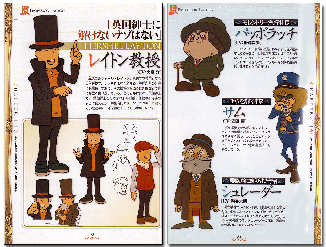 Professor Layton of the Secrets Official Fan Guide Book - Anime Books