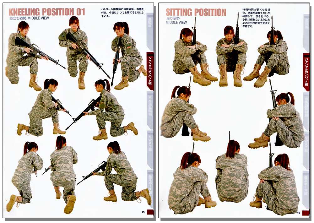 Anime Gun Fighting Poses