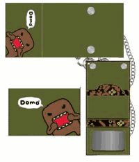Wallet: Domo-Kun - Angry Domo w/ Chain - Anime Books