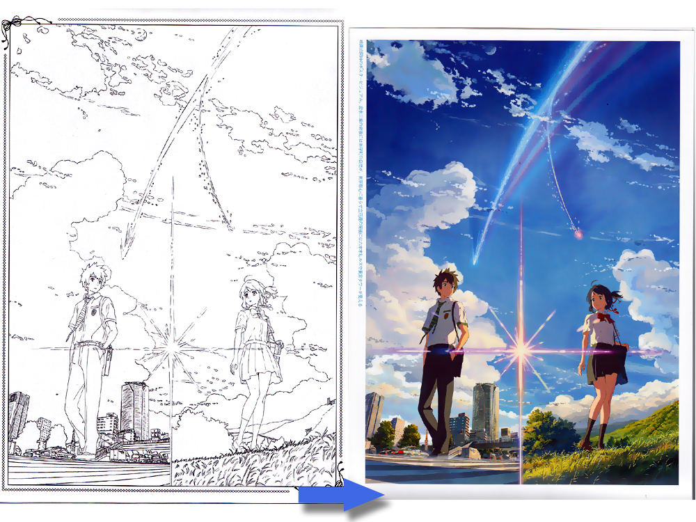 Your Name. Line Art Book & Lunch Bag Box Set - Anime Books