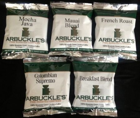 coffee packet section