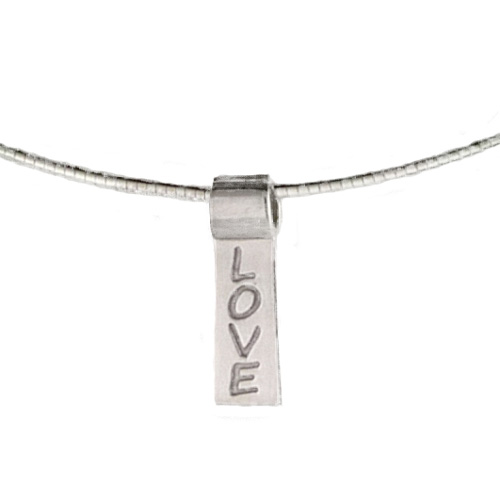 LOVE - Sterling Silver Slide Necklace