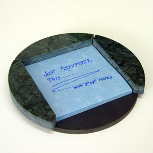 Round Post-it Note Holder (Green Marble), Desk Accessories, Exclusively ...