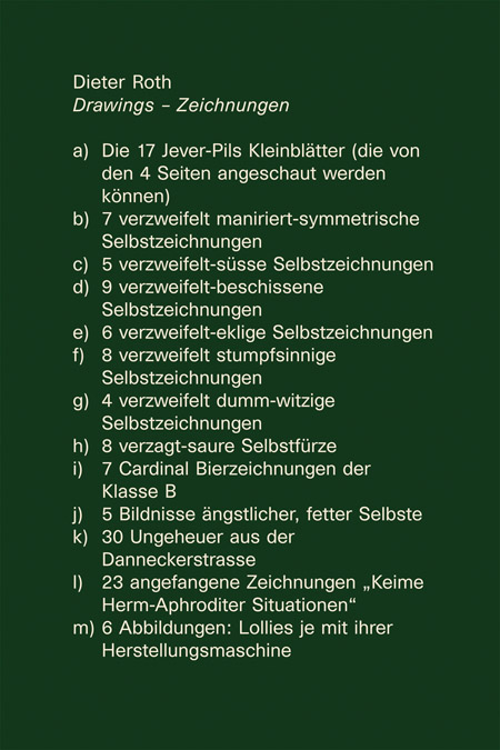 Dieter Roth: Drawings/Zeichnungen - ARTBOOK|D.A.P.