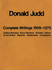 Donald Judd: The Complete Writings 1959-1975 - ARTBOOK