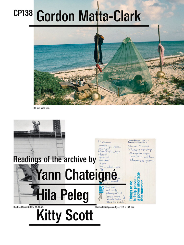 Gordon Matta-Clark: CP138 - ARTBOOK|D.A.P.