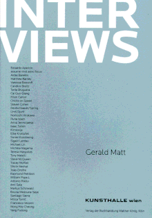 Gerald Matt Curatorial Writing and Museum Catalogues