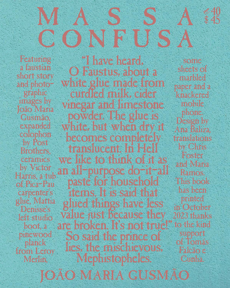 João Maria Gusmão: Massa Confusa - ARTBOOK|D.A.P.