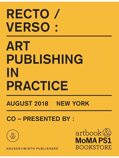 Recto / Verso: Art Publishing in Practice
