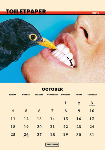 Toilet Paper: Calendar 2015 - ARTBOOK|D.A.P.