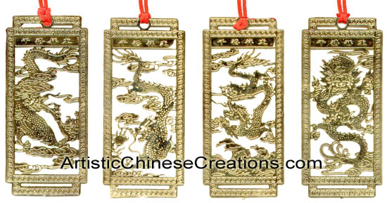 Chinese Bookmark - Dragon, Chinese Dragon Bookmarks, Chinese Dragon Symbols