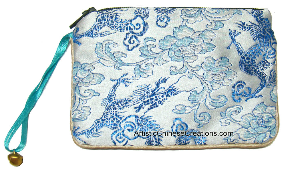 Chinese Silk Purse - Dragons, Asian Wallets, Chinese Silk Wallet
