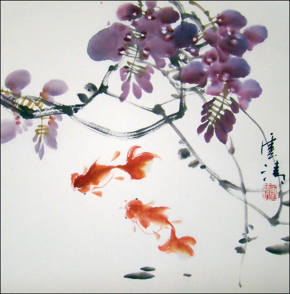 Chinese Brush Painting - Gold Fish, Chinese Art, Oriental Art