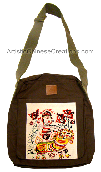 Chinese Canvas Bags, Chinese Folk Bags. Chinese Tote Bags