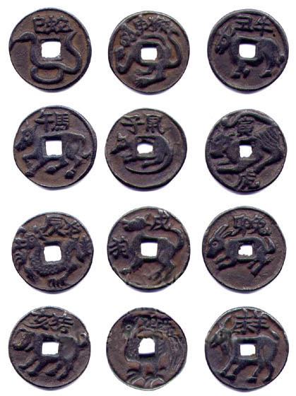 Chinese Coins - 12 Zodiac Symbols, Chinese Zodiac Coins, Chinese Zodiac ...