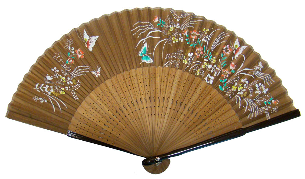 Chinese Folding Fan - Butterflies & Flowers, Chinese Fans, Paper Fans ...