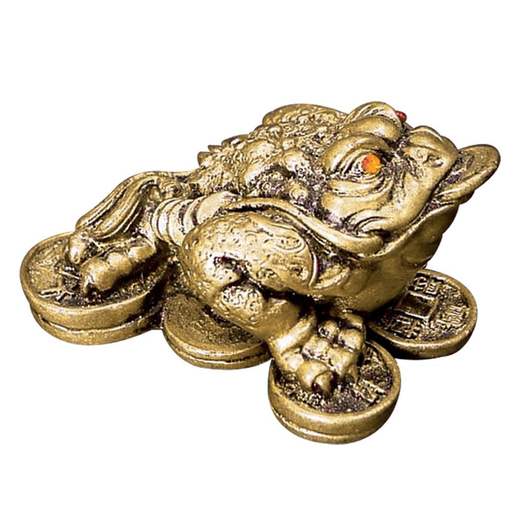 Chinese Money Frog - Resin - Gold, Mystic Asian Animal Statuary