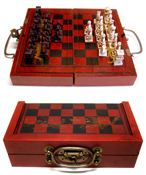 Chinese Games - Chinese Qing Dynasty Soldiers Chess Set, Asian Games & Fun