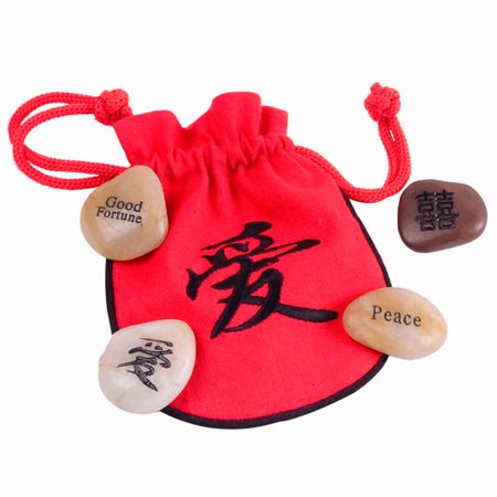 Chinese Inspiration Stones - Chinese Symbols Love, Good Fortune ...