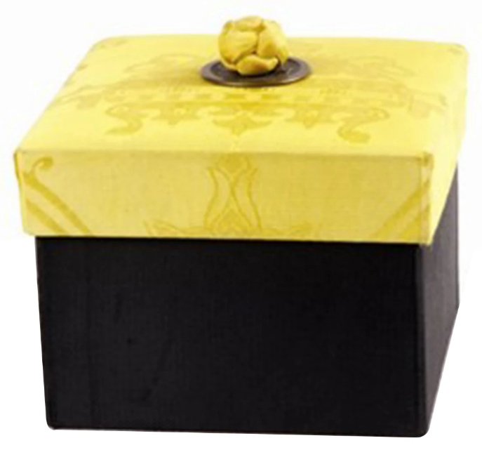 Chinese Silk Jewelry Box with Coin, Chinese Silk Boxes