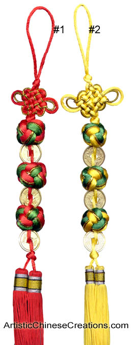Chinese Knots /w Feng Shui Coins #100, Chinese Feng Shui Knots, Feng ...