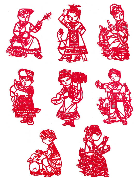 Chinese Paper Cuts - Children (Set of 8), Chinese Paper Crafts, Chinese ...